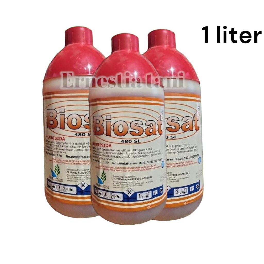 Jual Herbisida BIOSAT 480SL 1 Liter Isopropilamina glifosat 486g/l ...