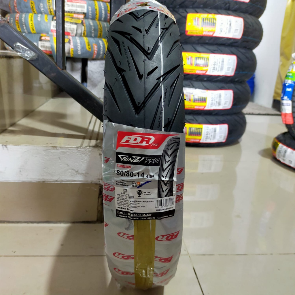 Jual Ban Luar Fdr Genzi 80/80 90/80 Ring 14 Tubeless Free Pentil | Shopee Indonesia