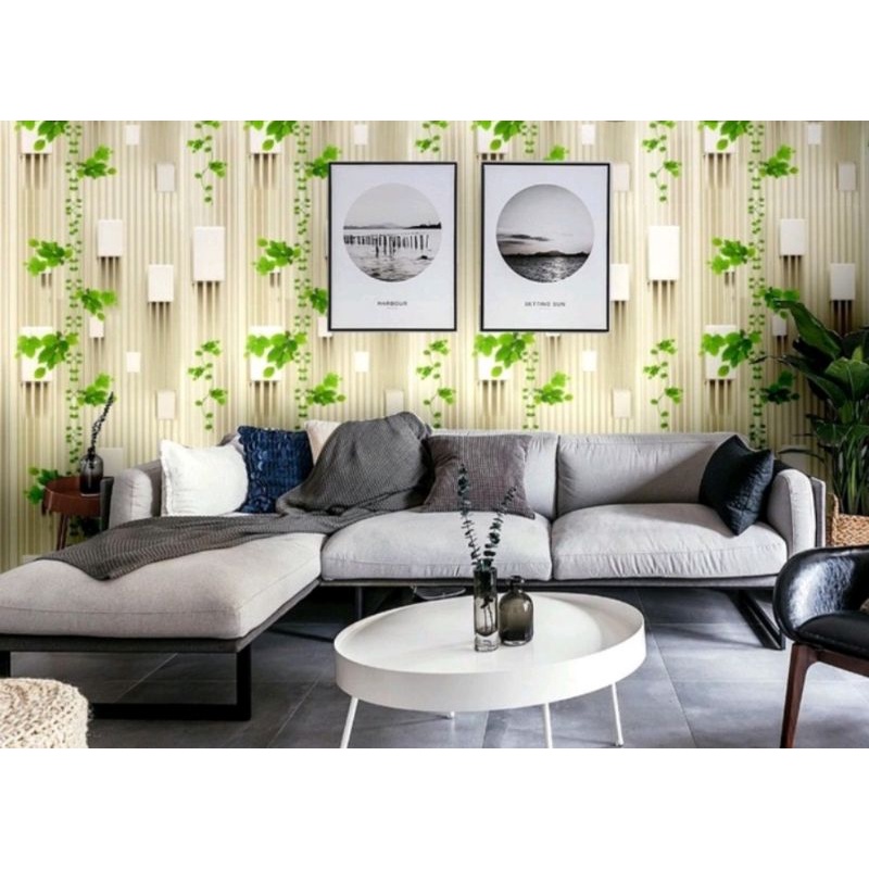 Jual WALLPAPER DINDING MOTIF DAUN RAMBAT HIJAU 10M X 45CM | Shopee Indonesia