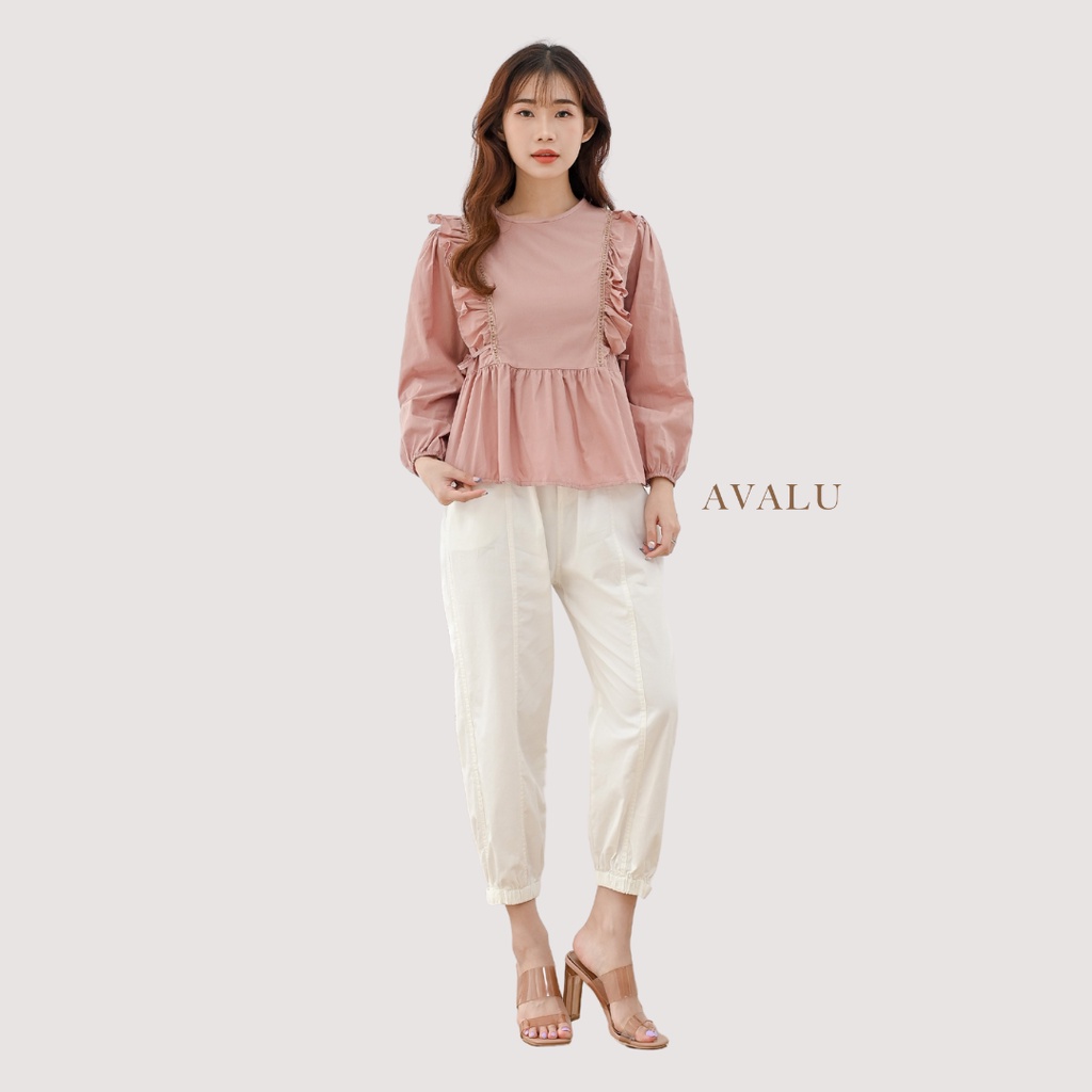 Jual Avalu - Jenia Long Pants | Shopee Indonesia