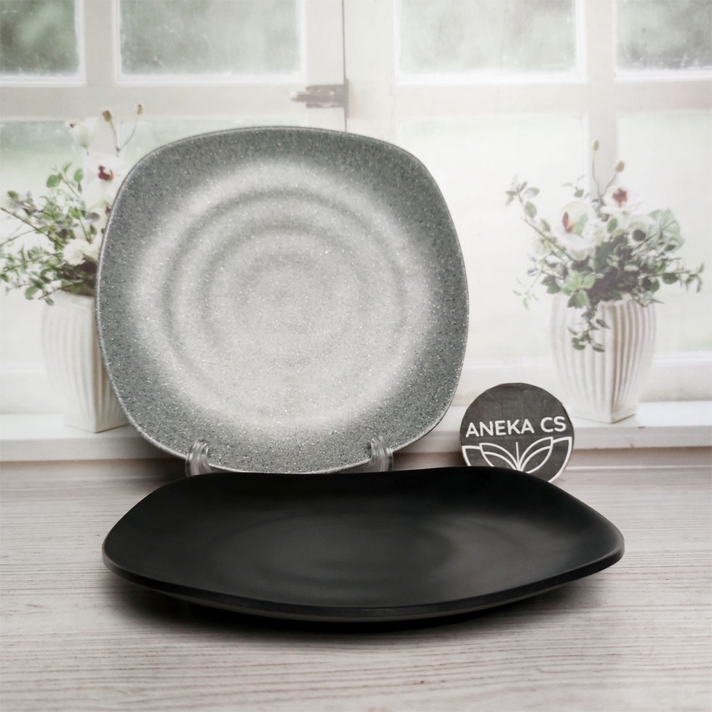 Jual Melamine Stone Piring Kotak 8 inch - Piring Saji - Piing Segi ...