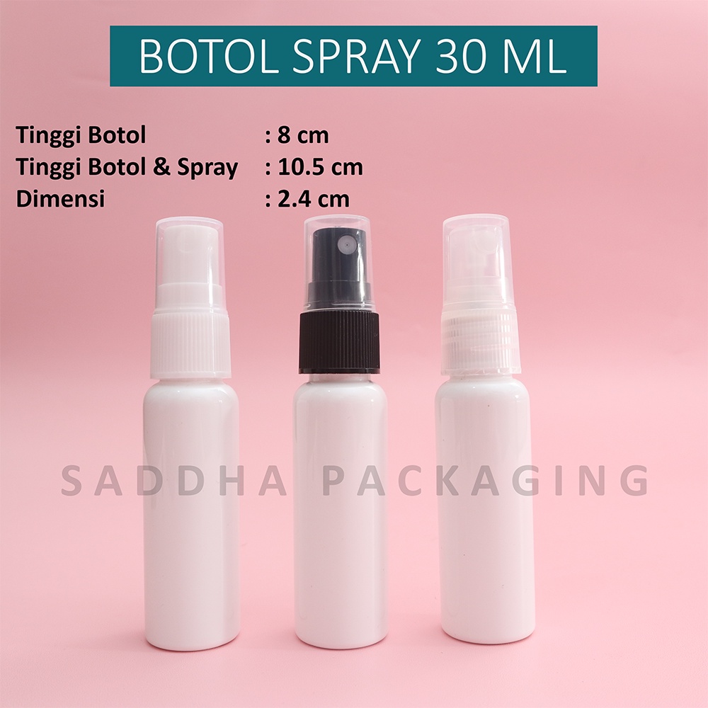 Jual Botol Spray 30ml PUTIH PET / / Botol Parfum / Botol Hand Sanitizer ...
