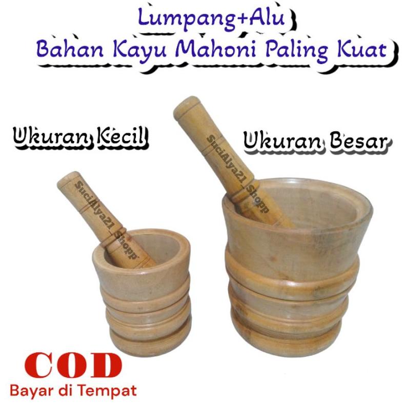 Jual LUMPANG ALU 1SET BAHAN KAYU TERBAIK/LUMPANG ALU PENUMBUK OBAT ...