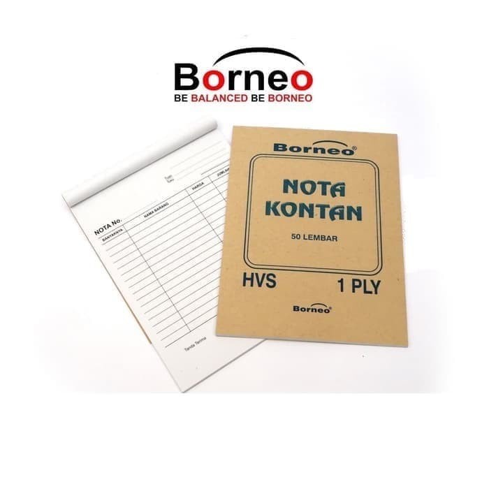 Jual Jual Buku Nota 50 Lembar Kontan Borneo Besar Satuan 1 Ply Kas Bon ...