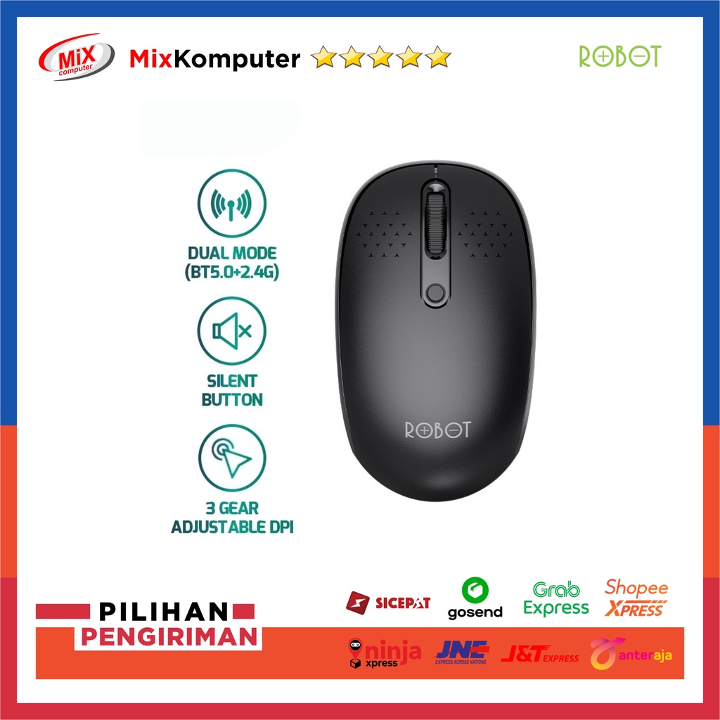 Jual Mouse ROBOT M360 BLUETTORH & WIRELESS Dual Mode | Shopee Indonesia