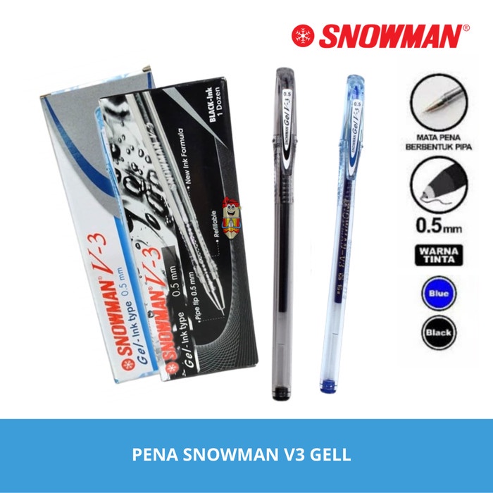 Jual Pulpen / Bolpen / Pena Snowman V3 (12pcs) | Shopee Indonesia
