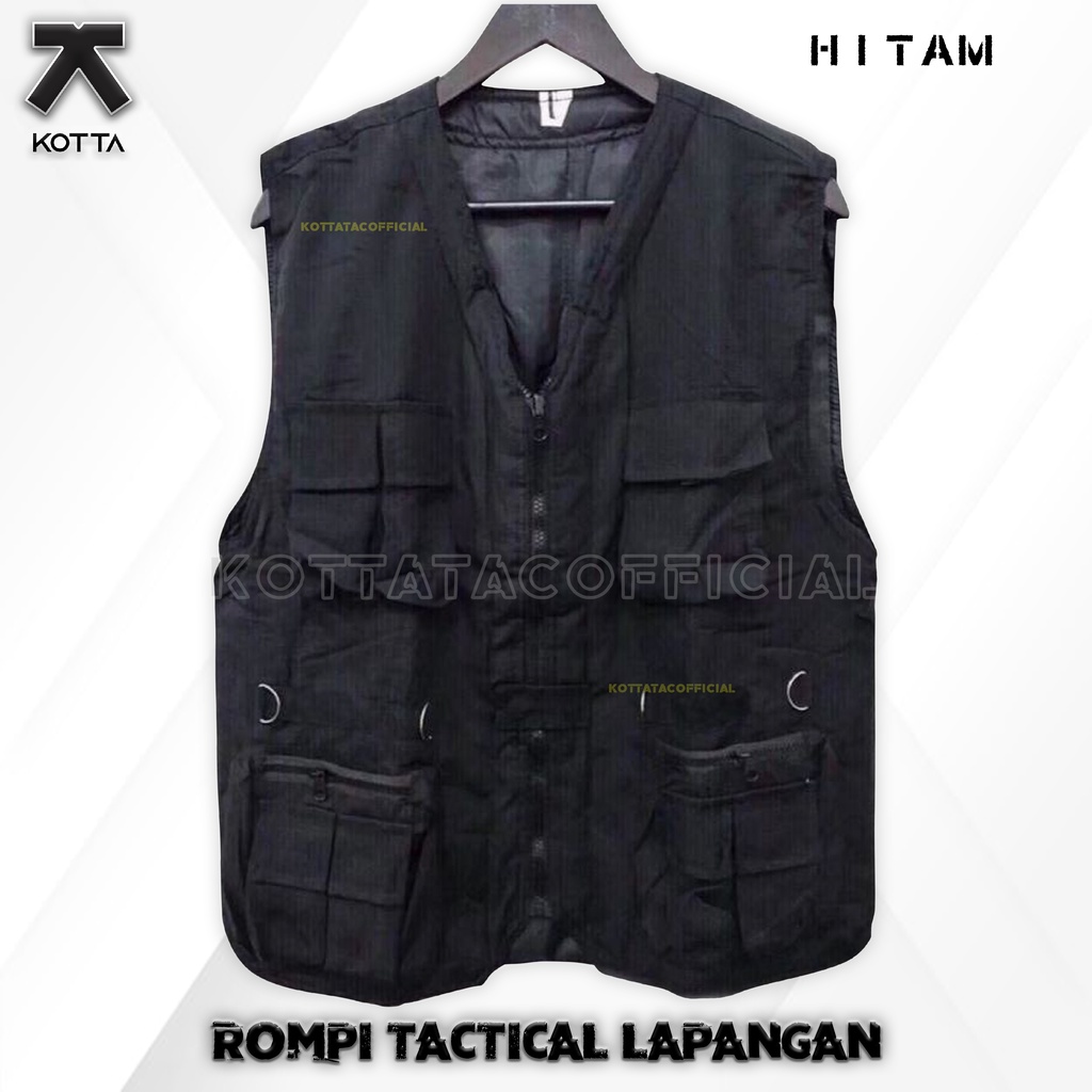 Jual ROMPI LAPANGAN HITAM - ROMPI OUTDOOR HITAM - ROMPI VEST CARGO ...