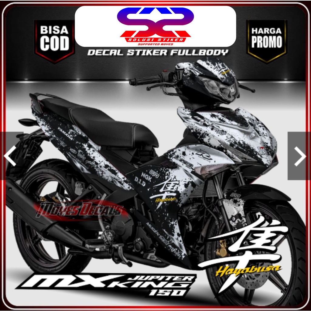 Jual BISA COD STIKER DECAL MX KING 150 MOTIF HAYABUSA PUTIH//FULL BODY ...