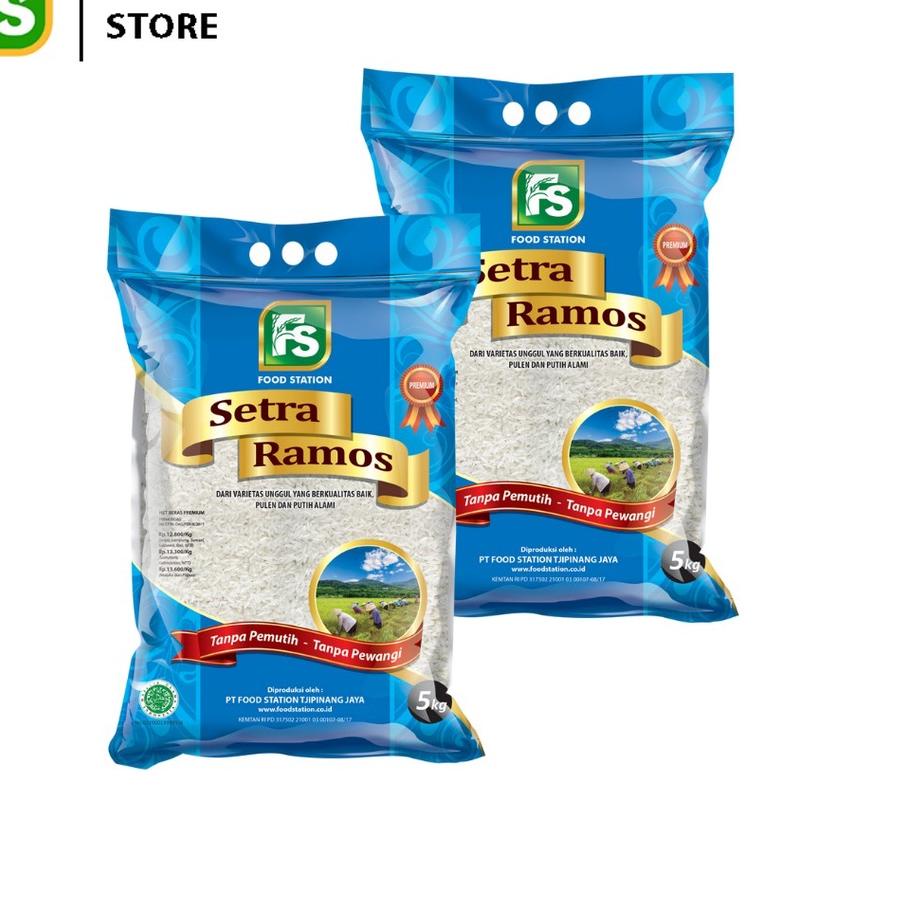 Jual Harga Kompetitif Food Station - Setra Ramos Premium Beras [2 sak @ 5 kg] | Shopee Indonesia