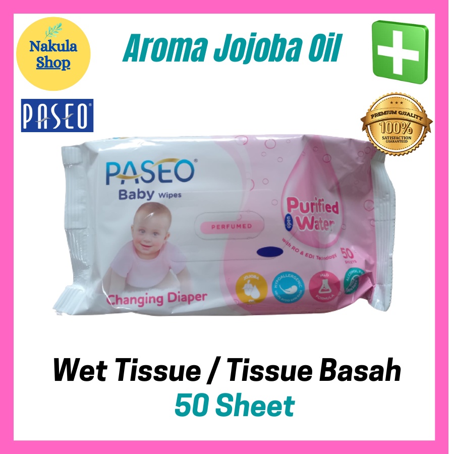 Jual Tissue Paseo Baby Wet Tissue 50s / Tissue Basah (Jojoba Oil ...