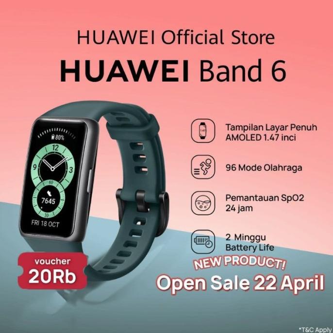 Jual Huawei Band 6 Smart Watch Smart Band | Layar Amoled 1.47 Inci | 96 ...