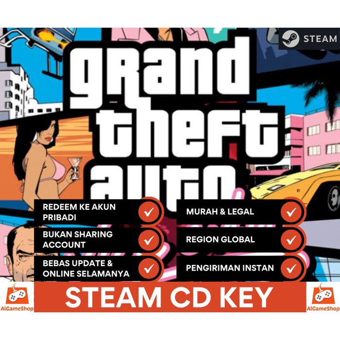 Jual Grand Theft Auto: Vice City Original PC Games Steam | Shopee Indonesia