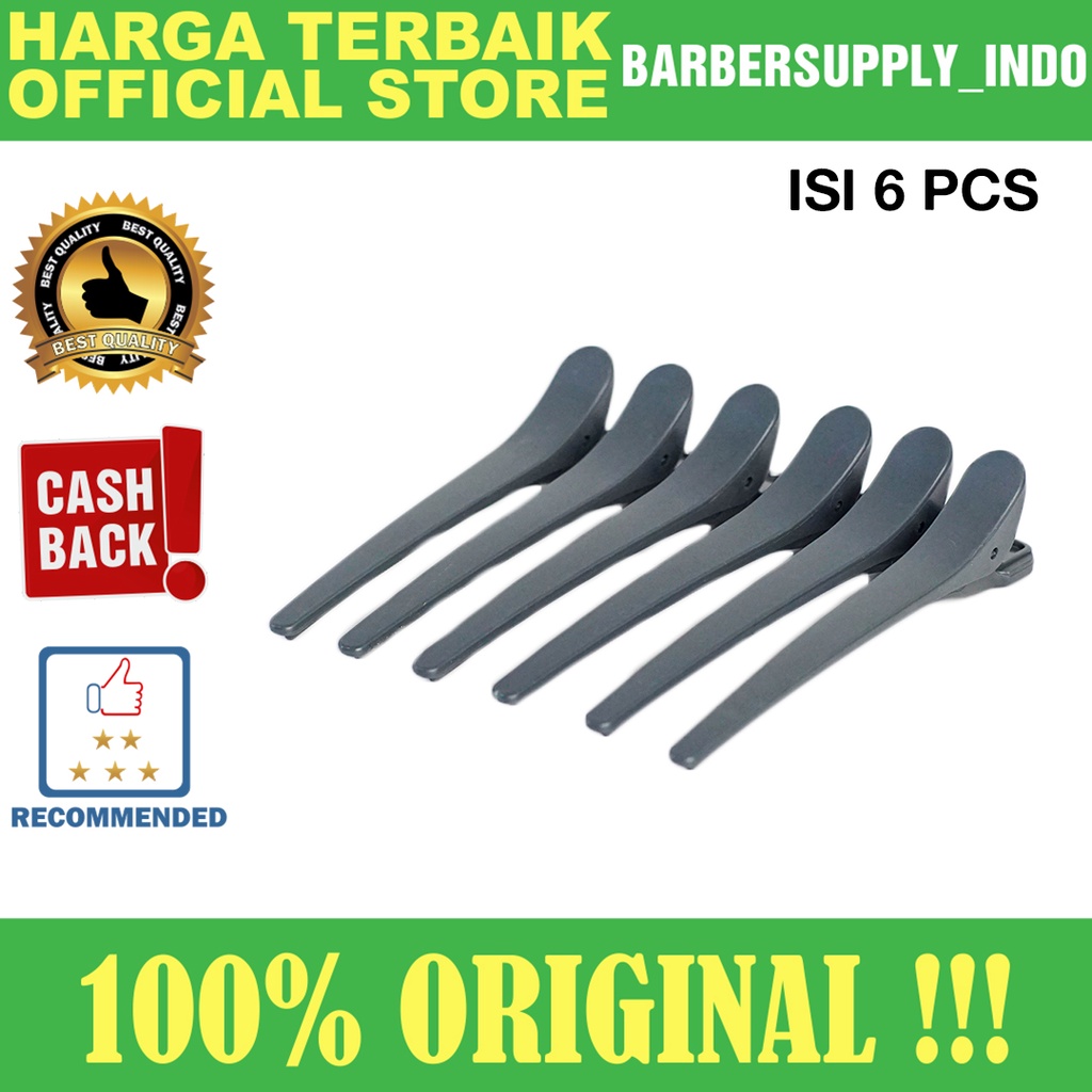 Jual JEPIT BEBEK PLASTIK ISI 6 / JEPITAN RAMBUT SALON / HAIR CLIP ...