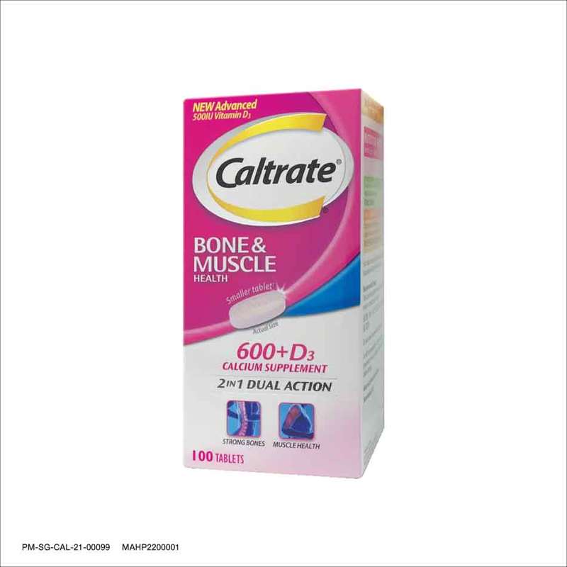 Jual Caltrate 2 In 1 Dual Action Calcium Vitamin D3 Tablets 600mg