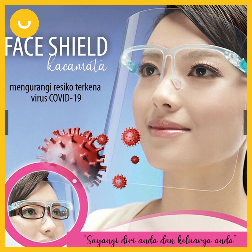 Jual FACE SHIELD APD Kacamata Import Clear Anti Fog Masker Transparan ...