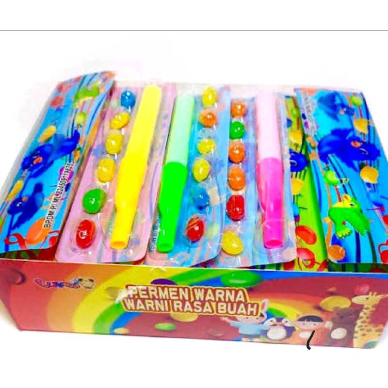 Jual Permen Luvmi Warna Warni Seruling box | Shopee Indonesia