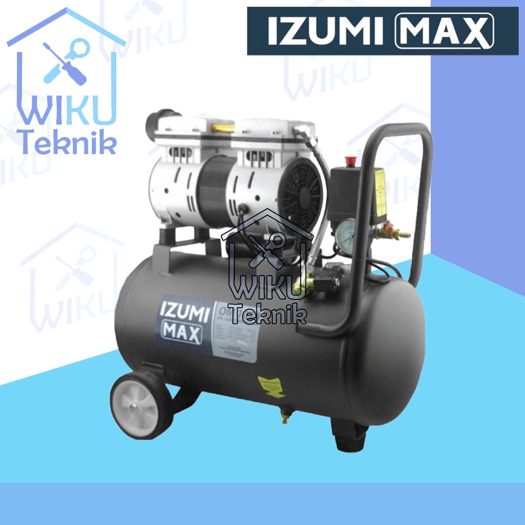 Jual Izumi Max OL OM 1024 Kompresor Angin Listrik Oilless Silent 1HP 24L | Shopee Indonesia