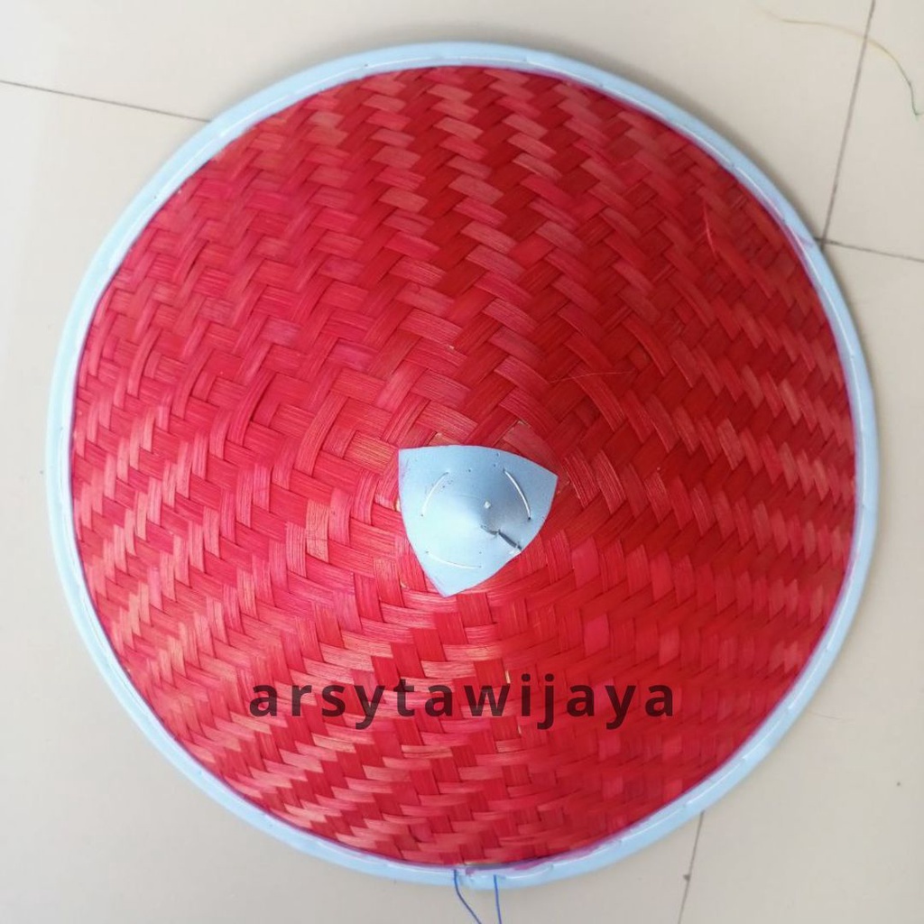 Jual TOPI CAPING BAMBU - CAPING BERWARNA MERAH - CAPING TUDUNG CAPING ...