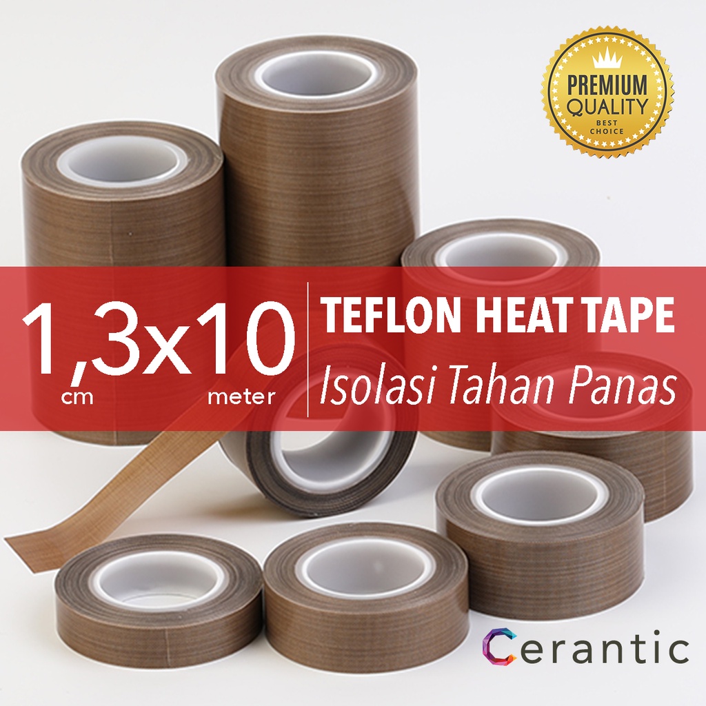 Jual TEFLON Heat Tape COKLAT Isolasi Anti Panas ukuran 10mm - 80mm ...