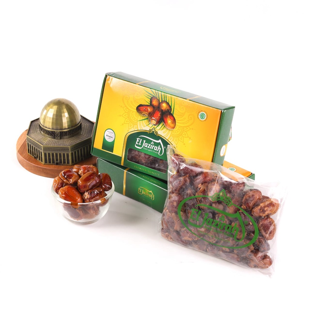 Jual Kurma Khalas Premium 500 gram El Jazirah Kemasan Kotak ( Exp. Feb ...