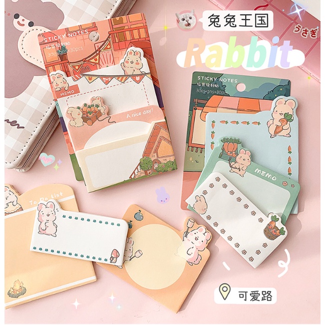 Jual Multi Layer Sticky Note dengan 3 Desain Unik/ Cute Kombinasi 3in1 ...