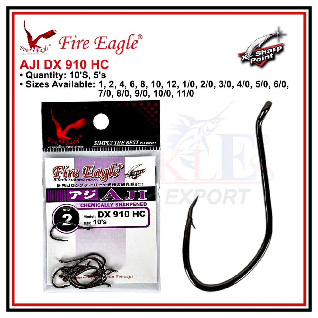 Jual [1-11/0] KAIL MATA PANCING AJI HOOK FIRE EAGLE DX 910HC FISHING ...