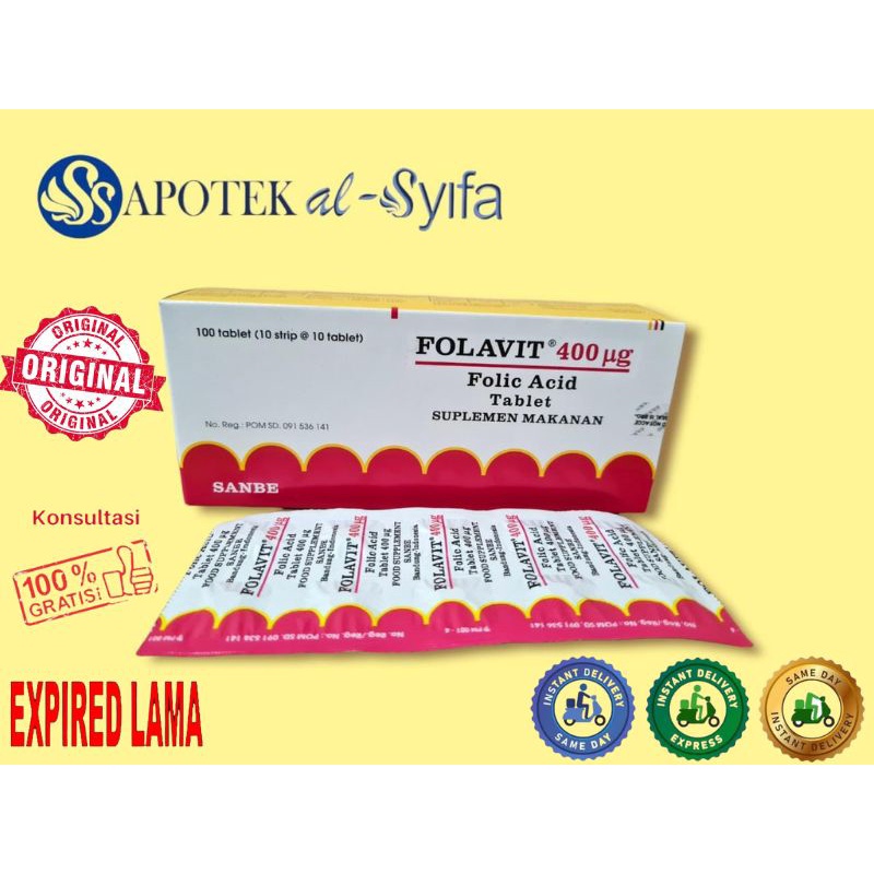 Jual Folavit 400 mcg Strip / Asam Folat / Folic Acid / Suplemen Ibu ...