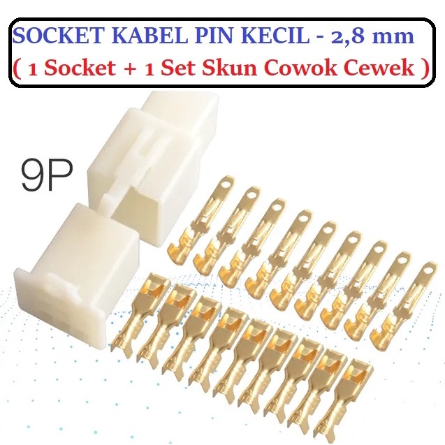 Jual Soket Socket Konektor Kabel 1 2 3 4 6 9 PIN KECIL 1 SET | Shopee ...