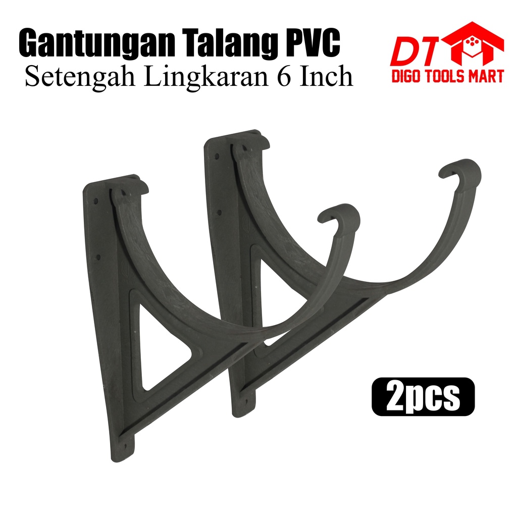 Jual Gantungan talang air PVC setengah lingkaran 6 inci 2pcs | Shopee ...