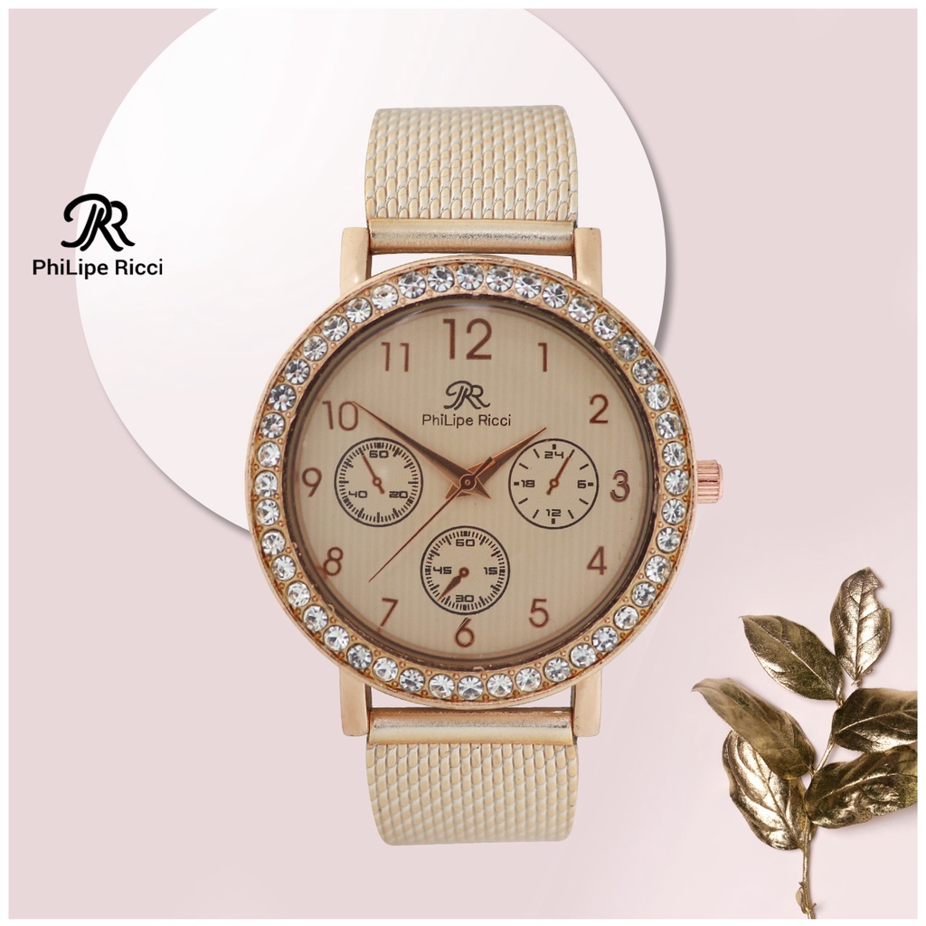 Jual PhiLipe Ricci Jam Tangan Wanita Bulat Elegan Diameter Sedang ...