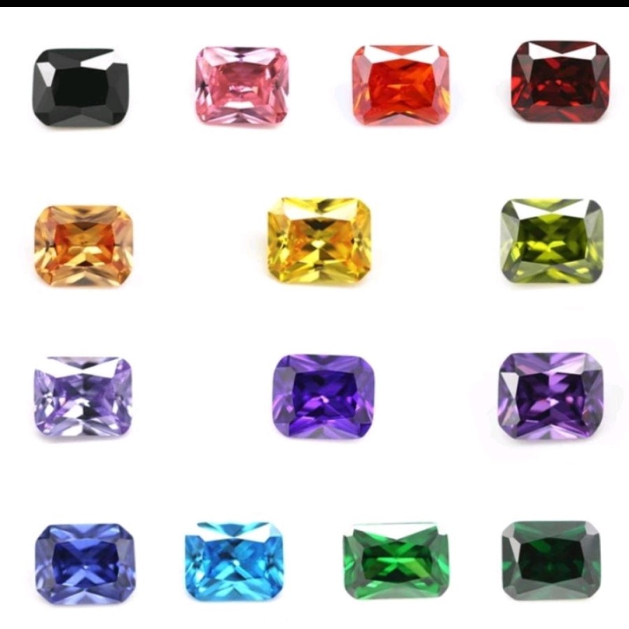 Jual 4x2 - 6x4mm princess rectangle octagon Permata cubic zirconia A3 Quality | Shopee Indonesia