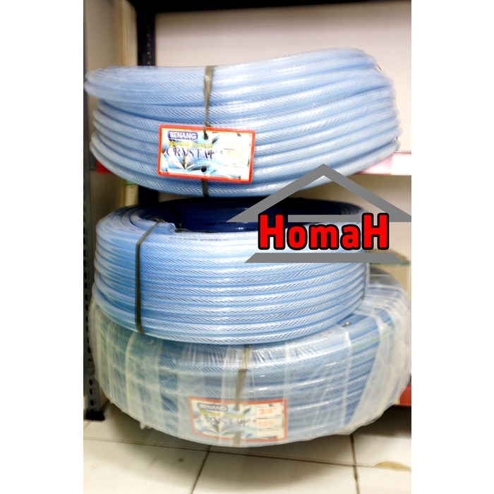 Jual Selang Air Benang Transparan Per Meter ukuran 1/2inch,5/8inch,3/4inch | Shopee Indonesia
