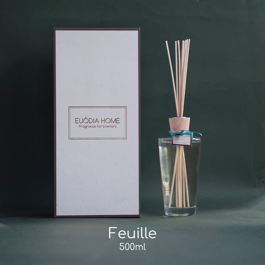 Jual Euodia Home Feuille Fragrance Diffuser 500 ml - Aromaterapi Pengharum Ruangan Reed Diffuser ...