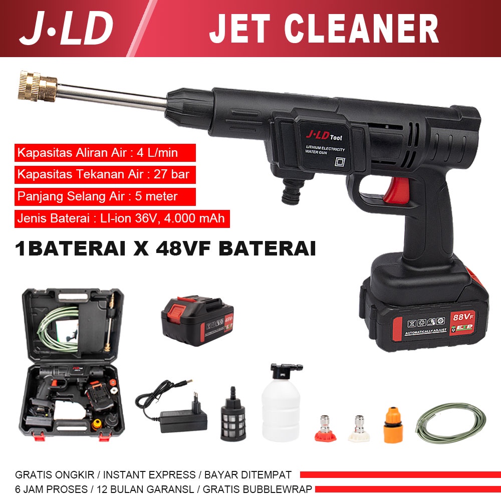 Jual JLD Alat Cuci Motor Cuci Mobil JET CLEANER baterai 36V STEAM ...