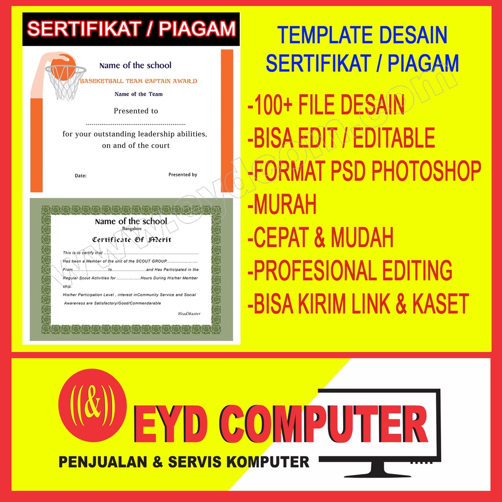 Jual DESAIN SERTIFIKAT PIAGAM KOLEKSI TEMPLATE PSD PHOTOSHOP | Shopee ...