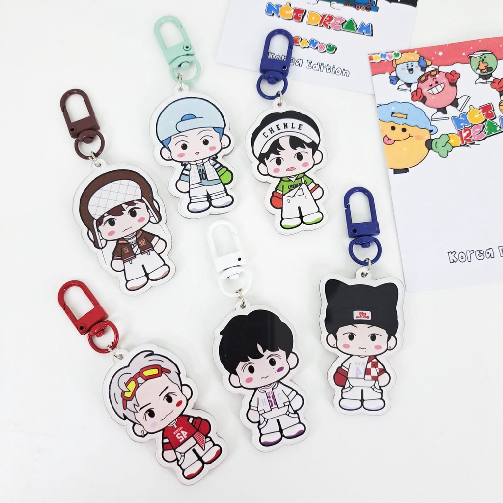 Jual Keychain Akrilik NCT Dream Candy Chibi Full Body Character Gantungan Kunci Keyring NCTzen ...