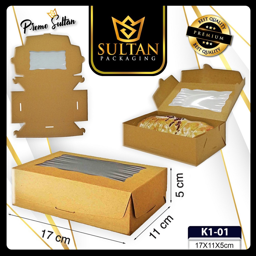 Jual Cake Box - Kotak Makanan - Food Grade - Dus Kue Coklat Polos - K1 ...