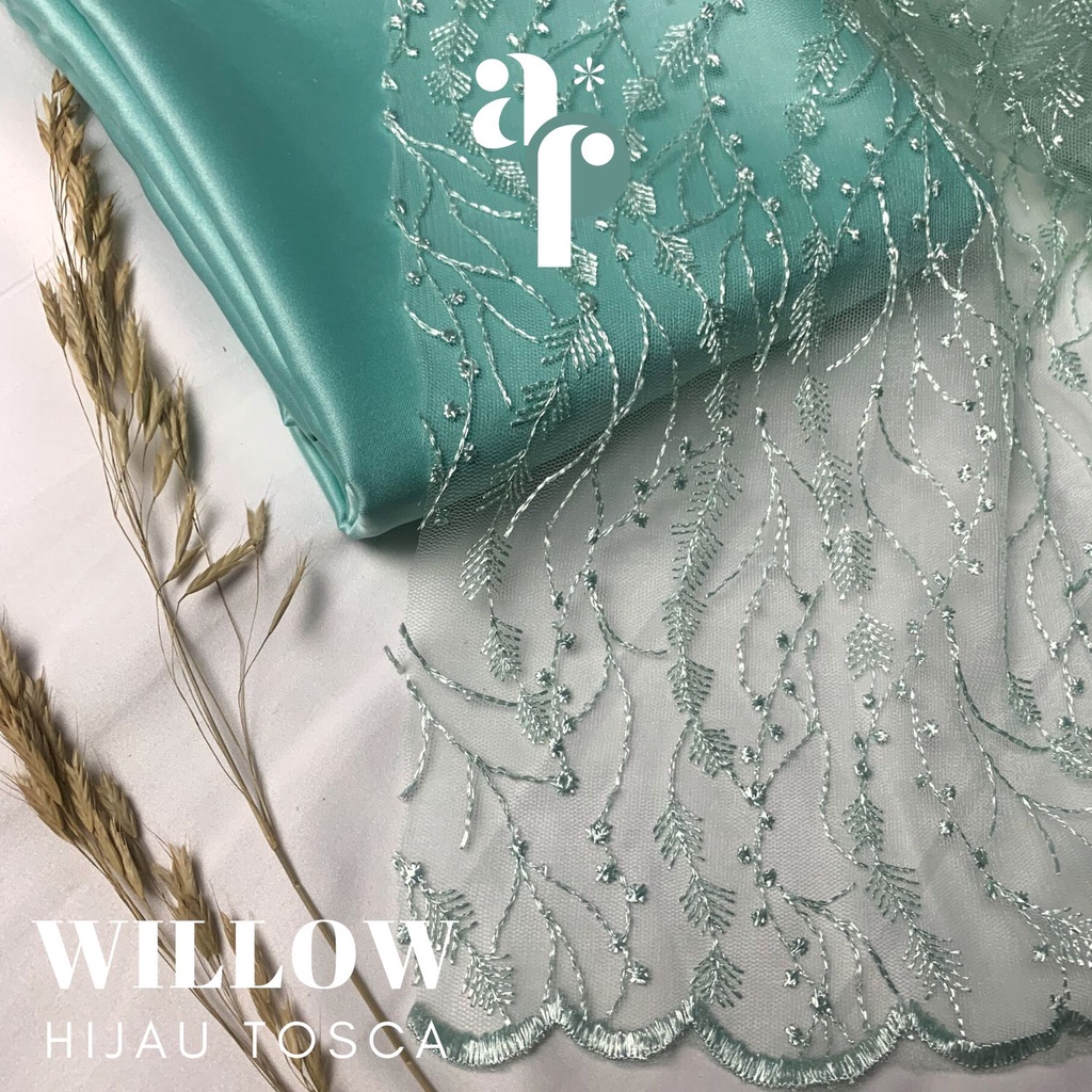 Jual ½ meter Kain Brukat Premium Willow Motif / Brokat Tile Prancis ...
