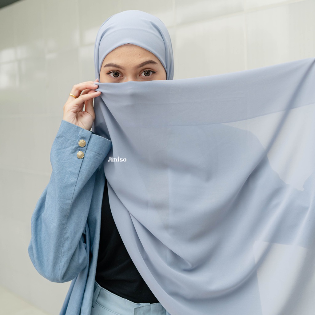 Jual JINISO Earth Tone Hijab Pashmina Basic AURA | Shopee Indonesia
