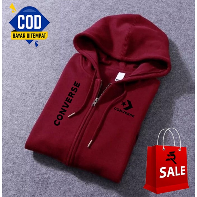 Jual Jaket Hoodie Resleting Zipper Logo Cnv Terbaru Tegak Text Hitam ...