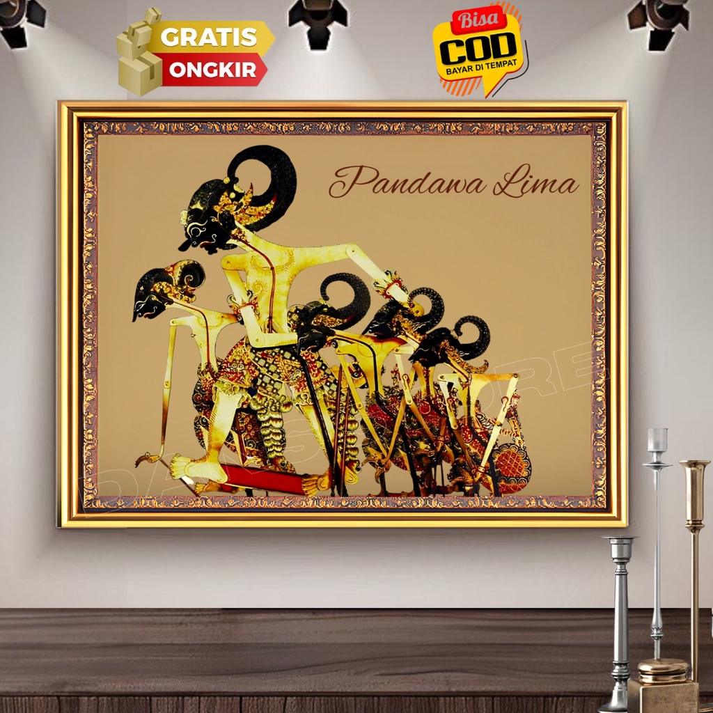 Jual Poster Wayang Pandawa Lima Yudistira,Bima,Arjuna,Nakula,Sadewa ...
