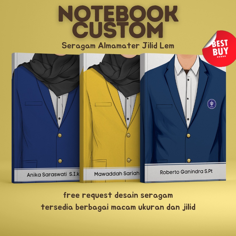 Jual NOTEBOOK CUSTOM ALMAMATER JILID LEM / UNPAD, UI, ITB, IPB, UT DLL ...