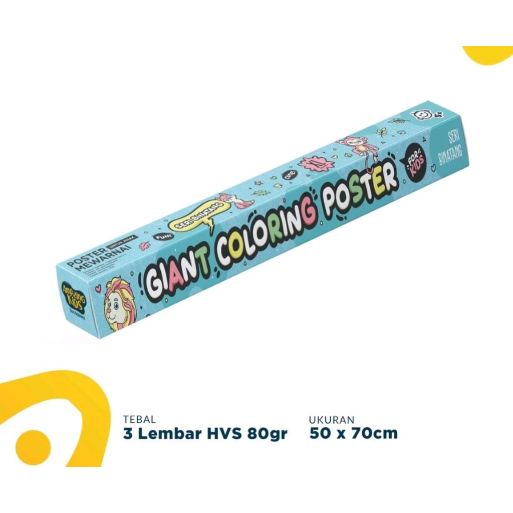 Jual Poster Mewarnai Giant Coloring Poster Size 50 x 77 isi 3 pcs ...