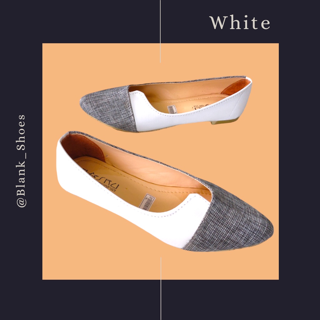 Jual Sepatu Flat Shoes Pansus Wanita Kerja Sintetis Ukuran 36 -40 ...