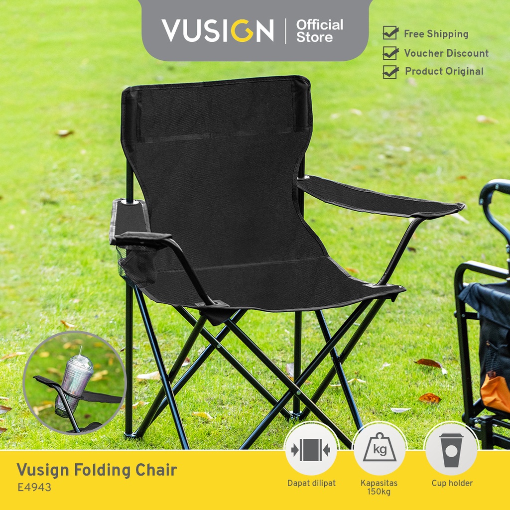 Jual Deli Folding Chair / Kursi Lipat Camping Outdoor Mancing Portable ...