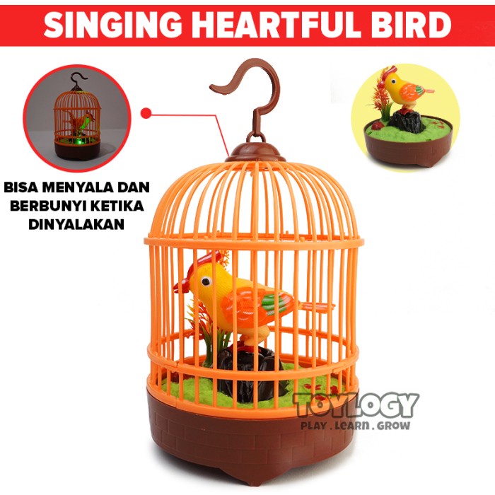 Jual Mainan Anak Robot Burung Bernyanyi dalam Sangkar ( Singing ...