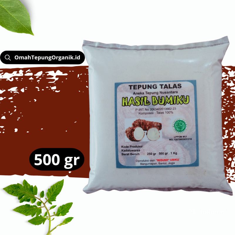 Jual Tepung TALAS kemasan 500 gram/TALAS Powder Organic 500 gram/Bubuk ...