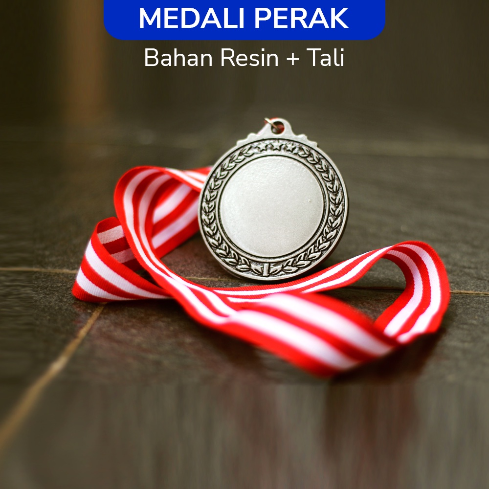 Jual Medali Warna Emas Perak Perunggu Plus Tali Merah Putih Medalion ...