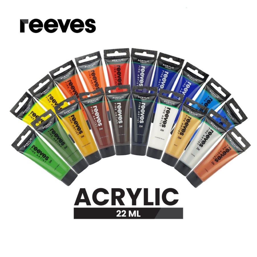 Jual REEVES Acrylic Color Paint 22ml / Cat Lukis Akrilik | Shopee Indonesia