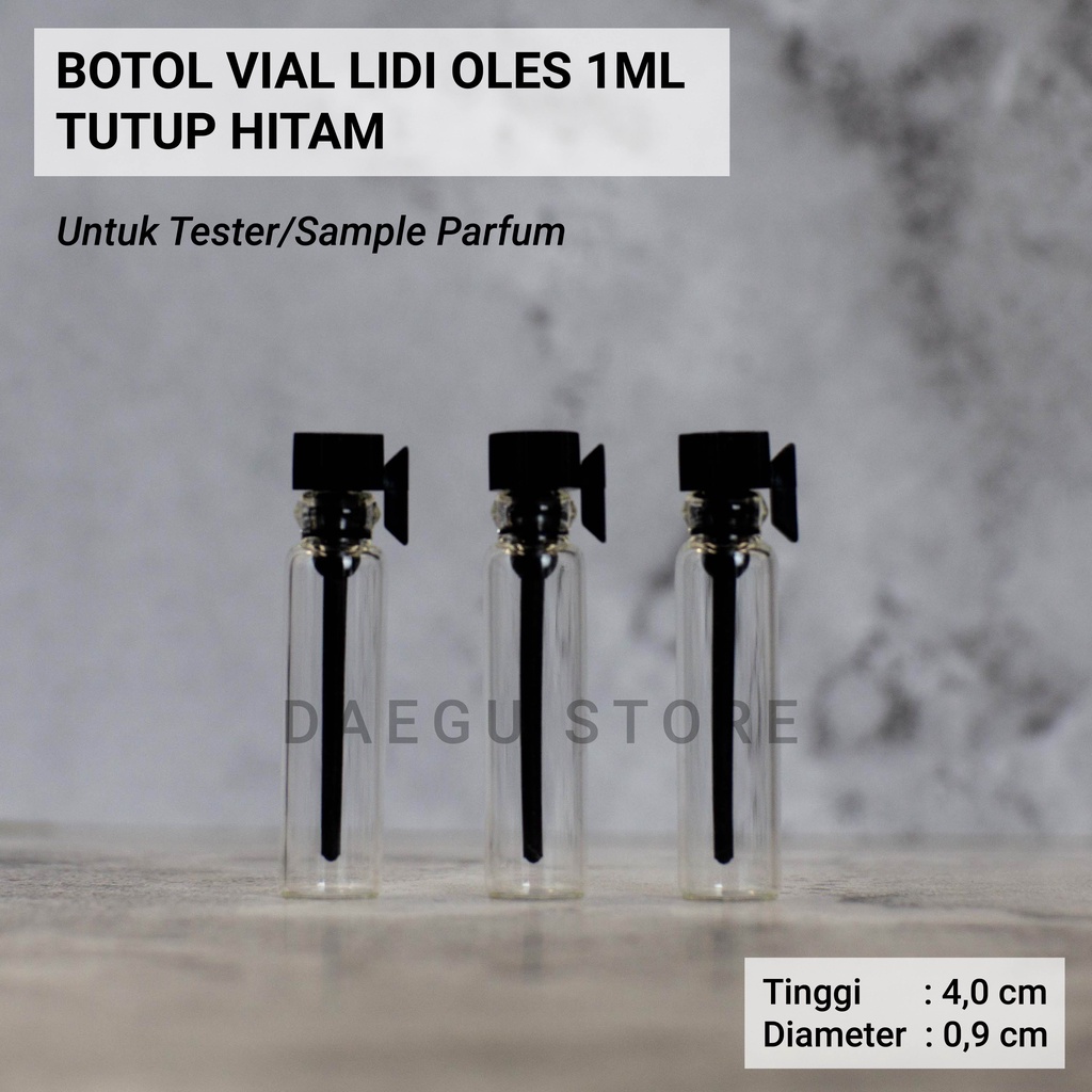Jual Vial 1ml Botol Kaca Tester Sample Parfum Bening Model Stick Lidi ...